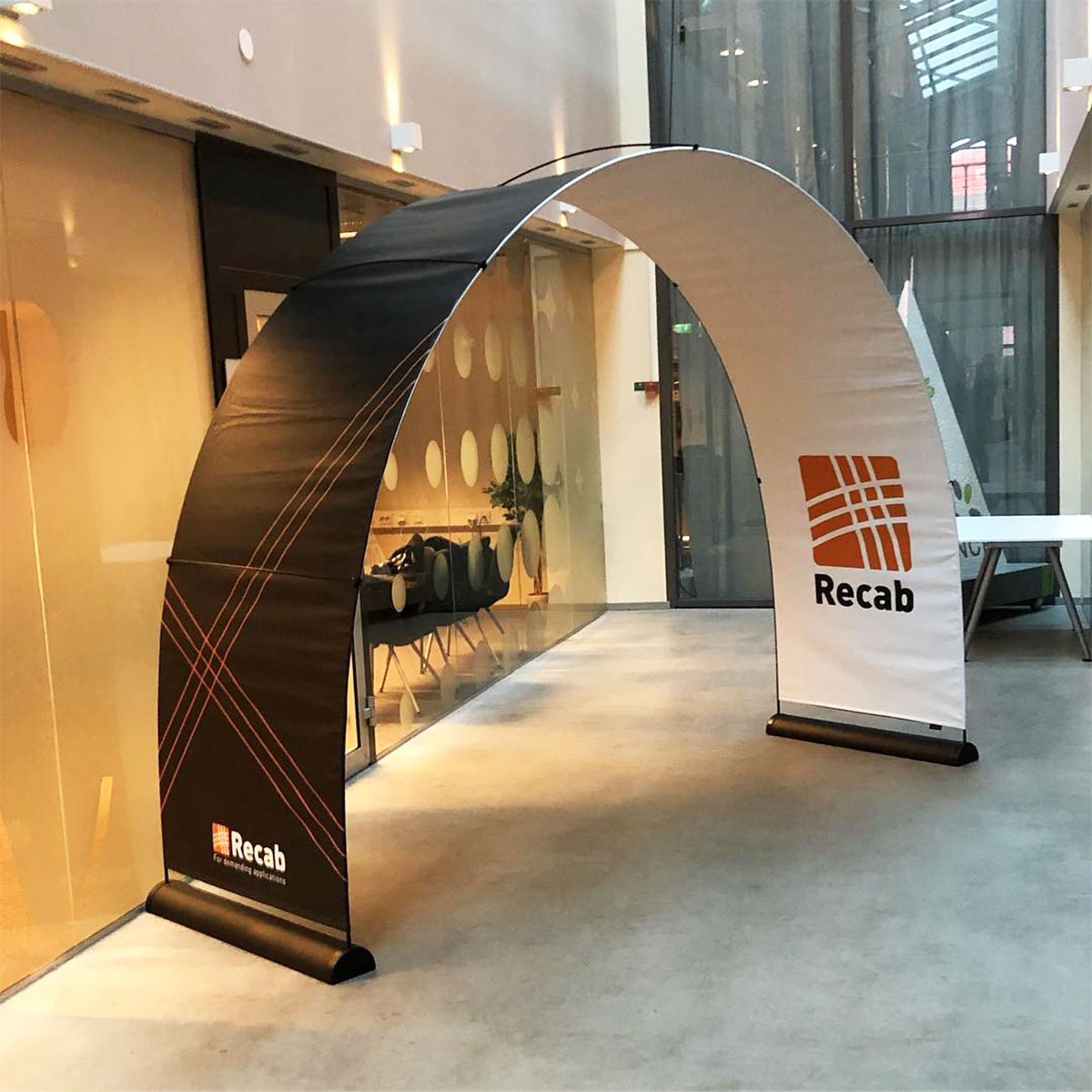 Printed Fabric Panels for Bannerbow Arches