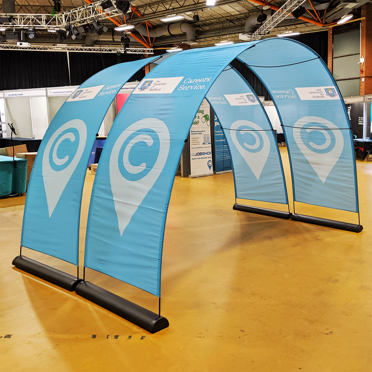 Portable, Branded Arches for Indoor Events